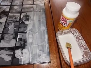 How To Modge Podge Pictures To Wood | Cut The Wood