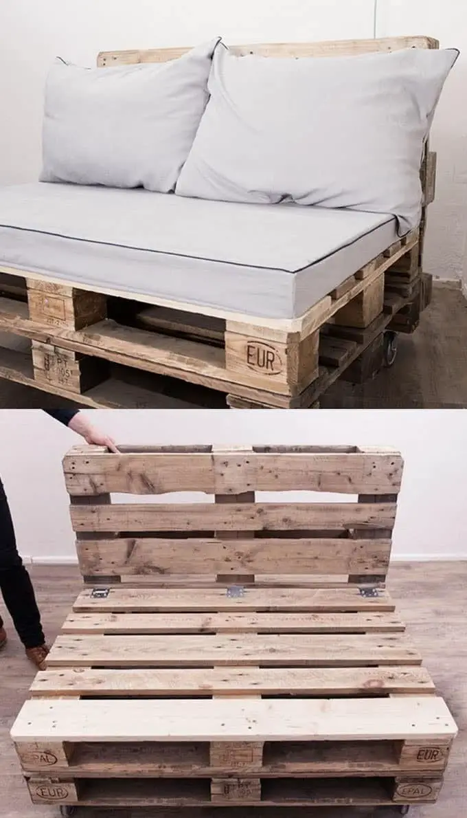 15 Pallet Sofa DIY Plans | Cut The Wood